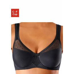 Nuance Damen Minimizer-BH, Gr. 100, schwarz, Microtouch, Obermaterial: 71% Polyamid, 29% Elasthan, BHs, mit B&uuml;gel und wattierten Tr&auml;gern