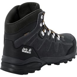 Jack Wolfskin Herren Hikingschuh "REFUGIO TEXAPORE MID M", Gr. 8, schwarz, Obermaterial: Leder. Obermaterial 2: Textilmaterial. Futter: Polyester,