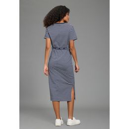 Kangaroos Damen Midikleid, blau, Gr. 36, Single Jersey, Obermaterial: 100% Baumwolle, Kleider, im sportlichen Look aus festem Jersey