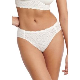 Sloggi Damen Slip "ZERO Feel Bliss", Gr. L, wei&szlig;, Spitze, Obermaterial: 76% Polyamid, 24% Elasthan, Jacquardmuster, unifarben, Unterhosen,