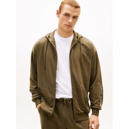 Herren Sweatjacke, Tommy Hilfiger Underwear, Gr. Marmy gr&uuml;n, Sweatware, Obermaterial: 50% Baumwolle, 50% Polyester, unifarben, Basic, Sweatjacken,