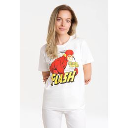logoshirt Damen T-Shirt "DC Comics - Flash, Fastest Man Alive", wei&szlig;, Gr. L, bedruckt, 100% Baumwolle, Shirts, mit lizenziertem Print