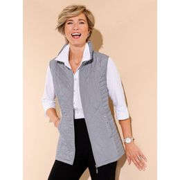 Classic Basics Damen Steppweste, grau, Gr. 42, unifarben, 100% Polyester, Wattierung:100% Polyester, Westen