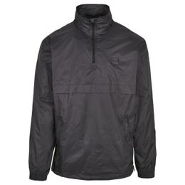 Urban Classics Herren Allwetterjacke "Urban Classics Herren Stand Up Collar Pull Over Jacket"schwarz, Gr. L, unifarben, 100% Polyamid, Jacken