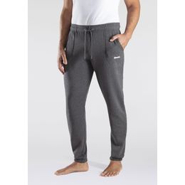 Herren Sweathose, BENCH. LOUNGEWEAR, Gr. 48, grau, angeraute Sweatware, Obermaterial: 60% Baumwolle, 40% Polyester, unifarben, Basic, Hosen, mit