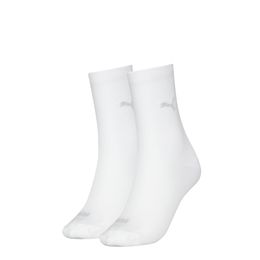 Puma Damen Socken "Puma WOMEN SOCK", Gr. 39, wei&szlig;, Baumwollmischung, Socken, mit atmungsaktivem Mesh zur Bel&uuml;ftung, um k&uuml;hl und trocken zu bleiben