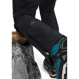 Maier Sports Herren Softshellhose "Adakit M", schwarz, Gr. 28, Vorderseite: 92% Polyester, 8% Elasthan. R&uuml;ckseite: 100% Polyester, Hosen, Herren