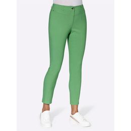 Inspirationen Damen Webhose, gr&uuml;n, Gr. 22, unifarben, 77% Viskose, 19% Polyamid, 4% Elasthan, Hosen
