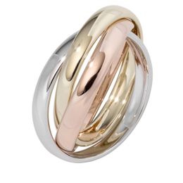 Jobo Damen Goldring "Wickelring", 58, Gelbgold 585 Ros&eacute;gold 585 Wei&szlig;gold 585, gelb, Gelbgold 585, Ros&eacute;gold 585, Wei&szlig;gold 585, Fingerringe, 585 Gold