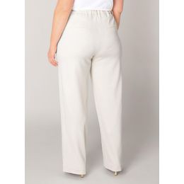 Damen Stoffhose "Yorinthe"sand, Gr. 52, Base Level Curvy, unifarben, Web, Obermaterial: 82% Baumwolle, 14% Polyester, 4% Elasthan, Hosen, mit
