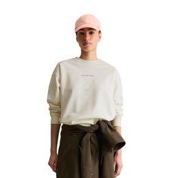 Marc O'Polo Damen Sweatshirt "aus softem French Terry", beige, Gr. L, MARC O'POLO DENIM, unifarben, Obermaterial: 100% Baumwolle, Sweatshirts