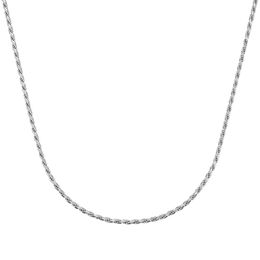 Damen Silberkette "diamantierte Kordelkette, Silber 925", 45cm, Silber 925 (Sterlingsilber), silber, Giorgio Martello MILANO, Silber 925