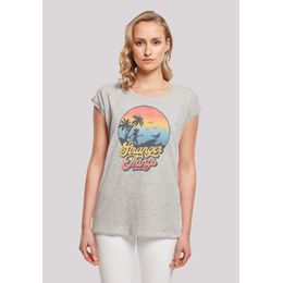 F4NT4STIC Damen T-Shirt "Stranger Things LA Gradient", grau, Gr. XXL, Obermaterial: 100% Baumwolle, Shirts, Premium Qualit&auml;t