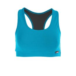 WINSHAPE Damen Sport-Bustier "WVR1", blau, Gr. L, Obermaterial: 90% Baumwolle, 10% Elasthan, BHs