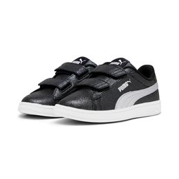 Puma Damen Sneaker "SMASH 3.0 GLITZ GLAM V PS", Gr. 34, schwarz, Synthetik, unifarben, Schuhe