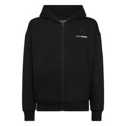 Plein Sport Jungen Kapuzensweatjacke "Scratch", schwarz, Gr. XXXL, Obermaterial: 87% Baumwolle, 13% Polyester, Sweatjacken