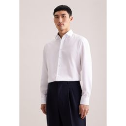 Businesshemd Seidensticker "Schwarze Rose", Herren, Gr. S (38), normale &Auml;rmell&auml;ngen, wei&szlig;, 100% Baumwolle, unifarben, slim fit, 2-Knopf-Manschette, Hemden, Slim 1/1 Kentkragen Uni
