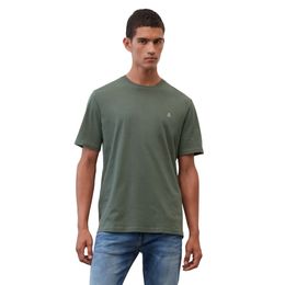 Marc O'Polo MARC O'POLO Herren T-Shirt, gr&uuml;n, Basic, Gr. XL, Jersey, Obermaterial: 100% Baumwolle, Shirts, Logo-T-Shirt aus Bio-Baumwolle