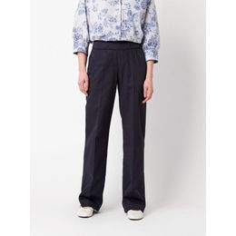 Toni Damen Schlupfhose "Sue Wide Chino"dunkelblau, Gr. 38, Web, Obermaterial: 87% Baumwolle, 10% Polyamid, 3% Elasthan, Hosen, mit bequemem Dehnbund