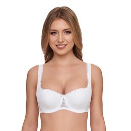 SuSa Damen Dirndl-BH "Wiesn Zauber", Gr. 75, wei&szlig;, Spitze, Obermaterial: 52% Baumwolle, 40% Polyamid, 8% Elasthan, unifarben, BHs, Soft-Cups, Spitze,