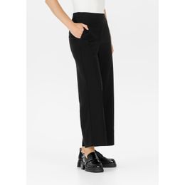 Stehmann Damen Stoffhose "Fabienne3-700", schwarz, Gr. 46, unifarben, Web, Obermaterial: 65% Baumwolle, 31% Polyamid, 4% Elasthan, Hosen, 7/8-Hose
