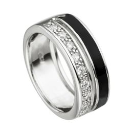 Jobo Damen Silberring "Ring mit Zirkonia", 58, Silber 925 (Sterlingsilber), silber, Silber 925 (Sterlingsilber), Fingerringe, 925 Silber rhodiniert