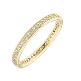 Smart Jewel Damen Silberring "mit Zirkonia, Silber 925", 52, Silber 925 (Sterlingsilber), gold, Silber 925 (Sterlingsilber), Fingerringe