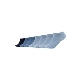 Camano Herren Sneakersocken "7er Pack", Gr. 43, blau, 80% Baumwolle, 17% Polyamid, 3% Elasthan, uni, Socken