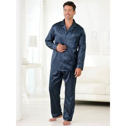 King&acute;S Club KINGS CLUB Herren Schlafanzug, Gr. 44, blau, 85% Polyester, 15% Baumwolle, Homewear-Sets