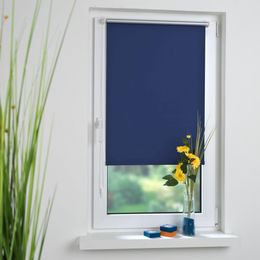 Seitenzugrollo Liedeco, B:45cm H:150cm, blau, Polyester, Rollos