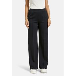 Smith & Soul SMITH & SOUL Damen Stoffhosemarine, Gr. XL, unifarben, Web, Obermaterial: 70% Polyester, 26% Viskose, 4% Elasthan, Hosen, mit abgesteppten B&uuml;gelfalten