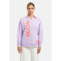 Smith & Soul Sweater SMITH & SOUL, Damen, Gr. XL, lila (lavender), Sweatware, Material: 70% Baumwolle, 20% Modal, 10% Polyester, bedruckt, oversize normal, Rundhals, eingesetzt Rippb&uuml;ndchen, Sweatshirts Sweater, mit Seitenschlitze