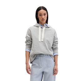 Marc O'Polo Sweatshirt MARC O'POLO "mit gepeachter Oberfl&auml;che", Damen, Gr. XL, grau (pure grau melange), Obermaterial: 100% Baumwolle, unifarben, loose fit, Rundhals, Rippb&uuml;ndchen, Sweatshirts Sweatshirt