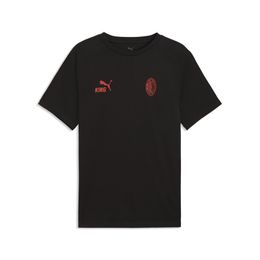 Puma Herren T-Shirt "AC Milan KING T-Shirt Herren"schwarz rot fire, Gr. L, clean, Obermaterial: 100% Baumwolle; Rippe: 29% Polyester, 71% Baumwolle;