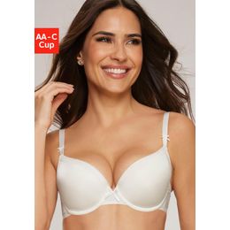 s.Oliver Damen Push-up-BH, Gr. 80, beige, Microtouch, Obermaterial: 60% Polyamid, 35% Polyester, 5% Elasthan, Basic, BHs, mit B&uuml;gel und