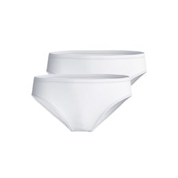 Calida Damen Slip "Slip Sleek Skin Slip 2P 2er Pack", Gr. 36, wei&szlig;, Obermaterial: 73% Polyamid PA. 27% Elasthan EL., Unterhosen