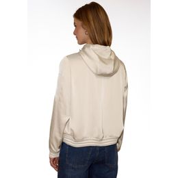 Damen Blouson, beige, Gr. 42, STREET ONE STUDIO, unifarben, Stoff, Obermaterial: 100% Polyester. Futter: 100% Polyester, Jacken, mit Kapuze