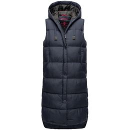 Marikoo Damen Steppweste "Sayorii", blau, Gr. M, Obermaterial: 100% Polyester. Innenseite: 100% Polyester. Futter: 100% Polyester, Westen, Kapuze mit