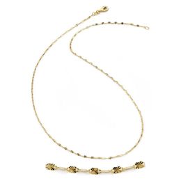 Firetti Damen Goldkette "Schmuck Geschenk Gold 333 Halskette Ankerkette", 45, Gelbgold 333, B: 1,7mm, gold, Gelbgold 333, B:1,7mm, Halsketten, Made
