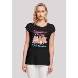 F4NT4STIC Damen T-Shirt "Weihnachten Dont Count Candy", schwarz, Gr. S, Obermaterial: 100% Baumwolle, Shirts, Premium Qualit&auml;t, Weihnachts-Kollection