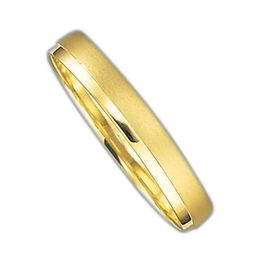 Firetti Damen Trauring "Schmuck Geschenk Gold 375 Hochzeit Ehering Trauring "LIEBE"", 16.5, ohne Brillant, Gelbgold 375, 3,5mm, gold, Gelbgold 375,