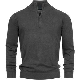 INDICODE Herren Troyer "Lillamos", grau, Gr. XXL, unifarben, Strick, Obermaterial: 80% Baumwolle, 20% Polyamid, Pullover