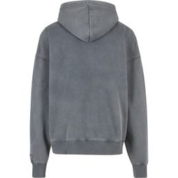 DROPSIZE Herren Sweatjacke "Dropsize SUPER HEAVY OVERSIZE LOGO ZIP HOODIE", grau, Gr. XS, 70% Baumwolle, 30% Polyester, Sweatjacken