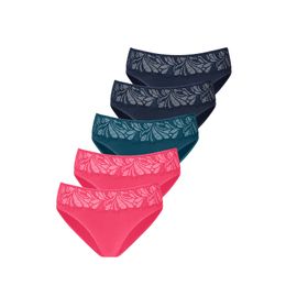 Vivance Damen Jazz-Pants Slips, Gr. 48, bunt, Jersey, Obermaterial: 95% Baumwolle, 5% Elasthan. Spitze: 90% Polyamid, 10% Elasthan, unifarben,