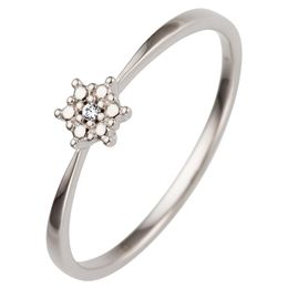 Jobo Damen Fingerring, 60, Diamanten Wei&szlig;gold 585, wei&szlig;, Diamanten, Wei&szlig;gold 585, Fingerringe, 585 Wei&szlig;gold mit Diamant