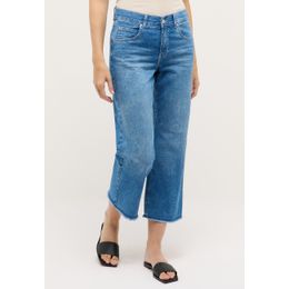 Angels Damen Straight-Jeans "Linn"light blau random used, Gr. 38, Denim/Jeans, Obermaterial: 89% Baumwolle, 8% Polyester, 3% Elasthan, Jeans, Culotte