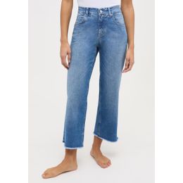Straight-Jeans Angels "Linn", Damen, Gr. 38, L&auml;nge 24, light blau random used, Denim/Jeans, Obermaterial: 89% Baumwolle, 8% Polyester, 3% Elasthan, Jeans Straight-Jeans, Culotte