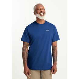 Jack Wolfskin Herren T-Shirt "ESSENTIAL T M"blauorchid, Gr. XS, Obermaterial: 100% BAUMWOLLE, Shirts, T-Shirt aus Bio-Baumwolle, atmungsaktiv,