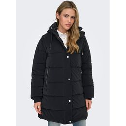 Only Damen Steppmantel "ONLDIXIE LIFE 2IN1 PUFFER COAT CC OTW", schwarz, Gr. XS, unifarben, Steppware, Obermaterial: 100% Polyester, M&auml;ntel,