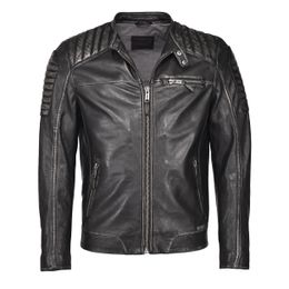 Mustang Herren Lederjacke "31021307", schwarz, Gr. S, Obermaterial: 100% Lammleder; Innenfutter: 100% Polyester; &Auml;rmelfutter: 100% Polyester, Jacken